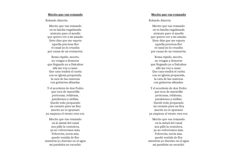 Mocito Que Vas Remando 6° Básico Música 26 AGOSTO 2024 | PDF