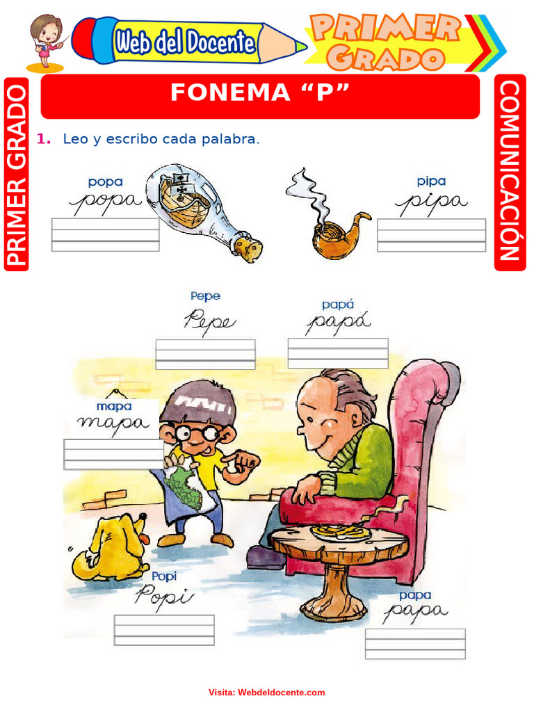 Fonema-P-para-Primero-de-Primaria | PDF