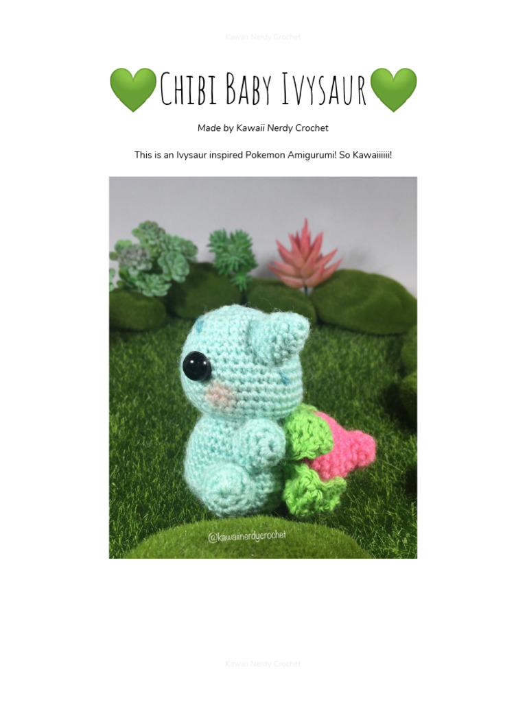 Baby Ivysaur Crochet Pattern | PDF