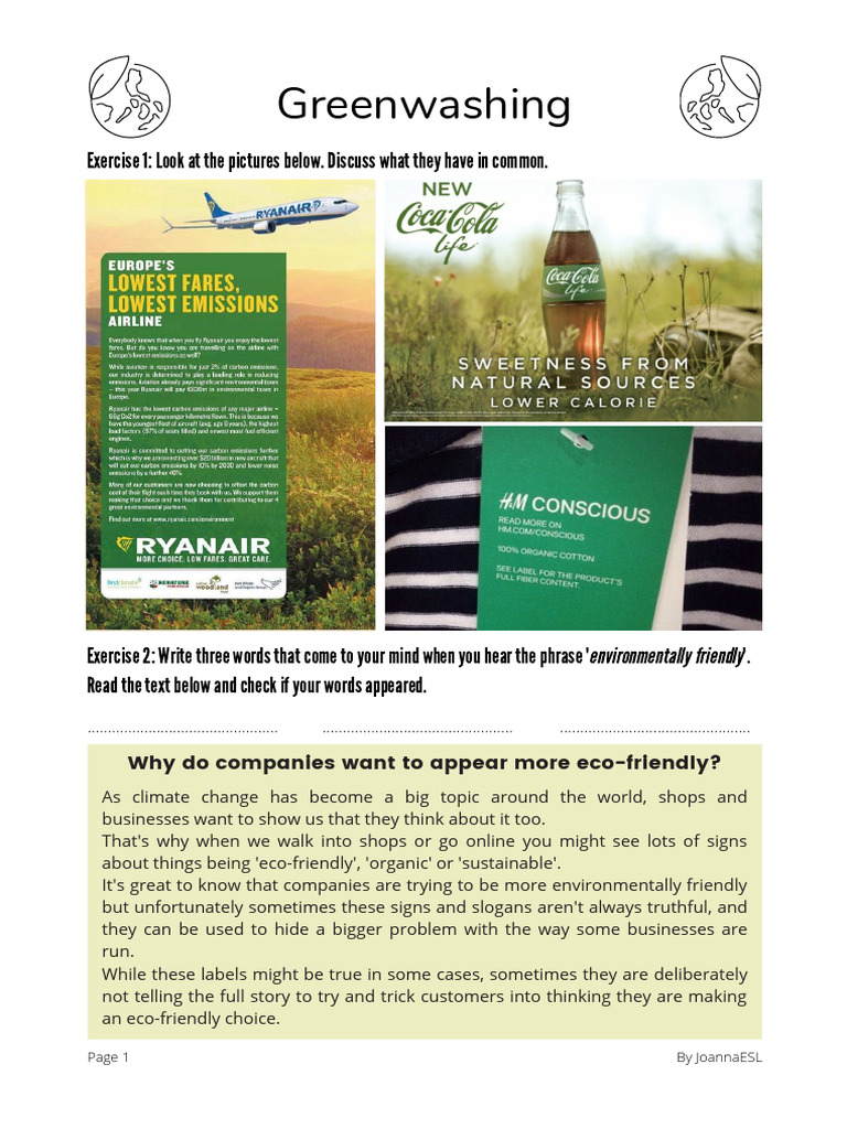 Understanding Greenwashing Practices | PDF | Recycling | Packaging And ...