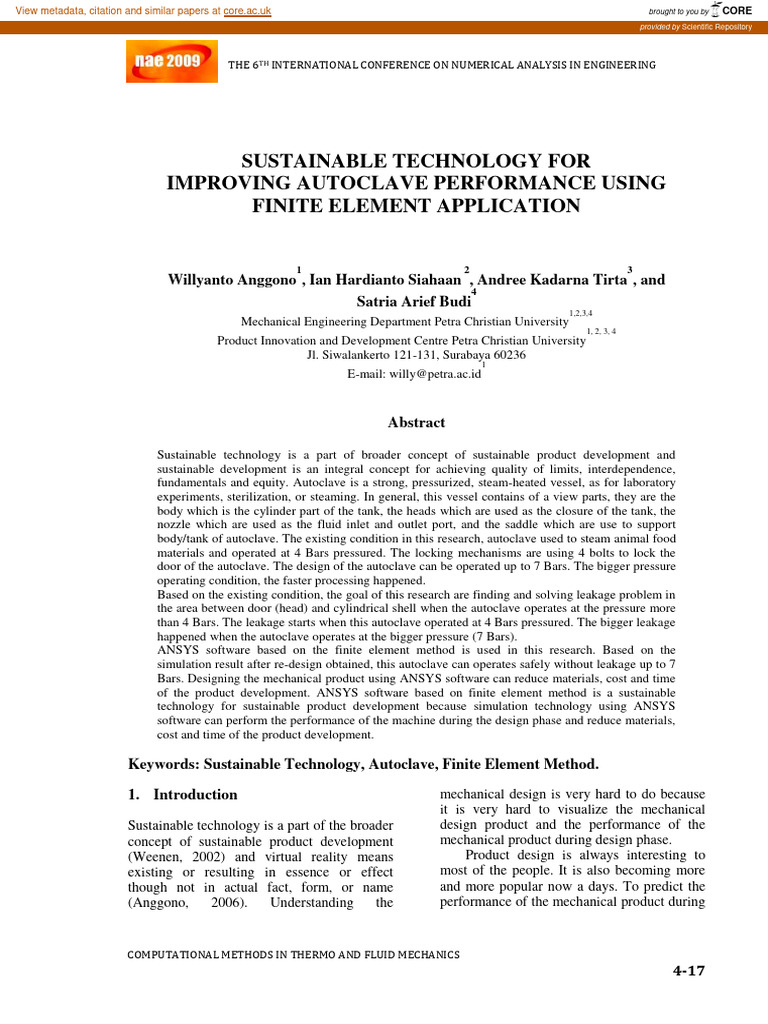 Sustainable Technology For Improving Aut | PDF