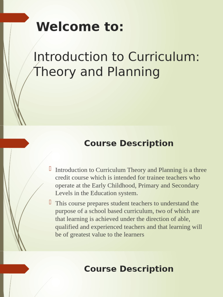 Introduction to Curriculum Week 1 | PDF