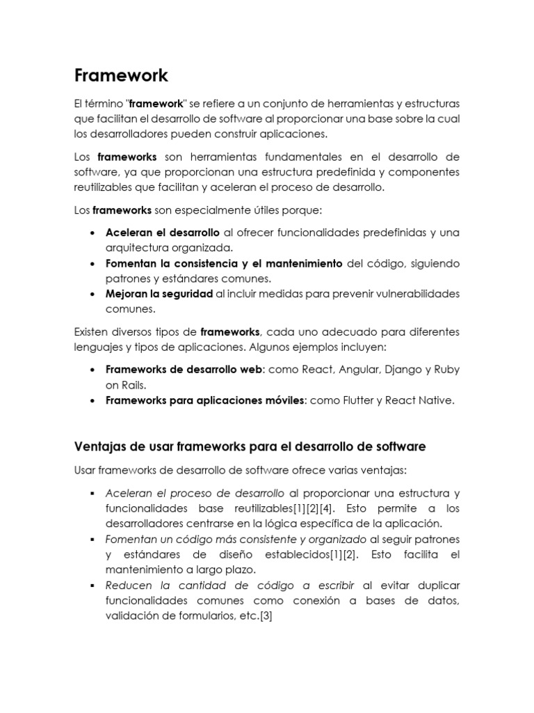 Los frameworks | PDF