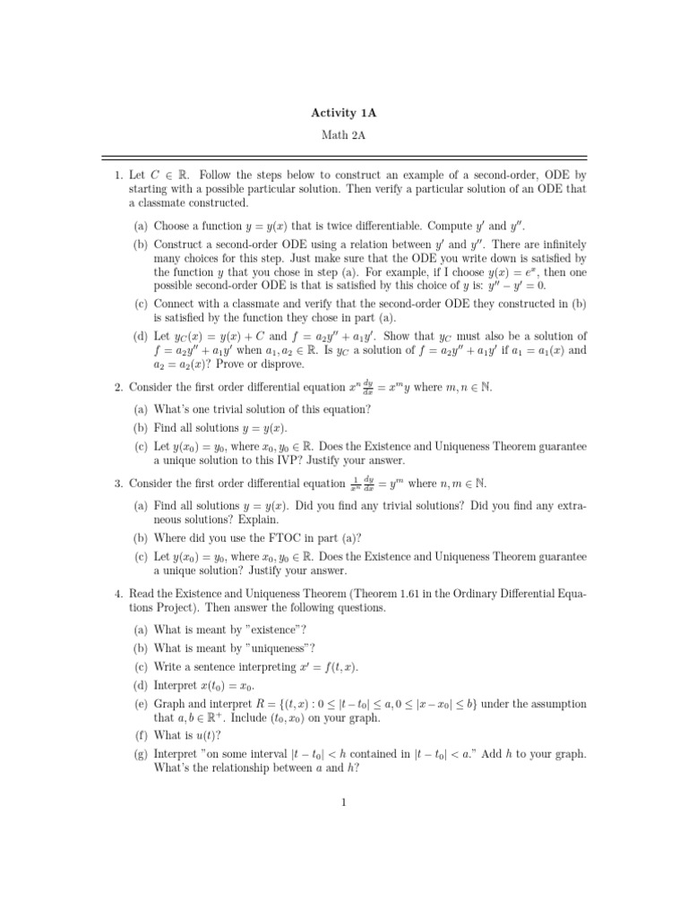 Math 2A W23 A1.1-1 | PDF