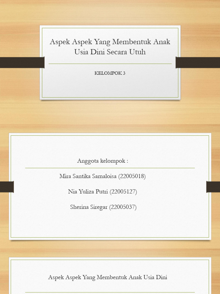 TP5 - PPT Kel 3 - Paud Holistik Integratif | PDF