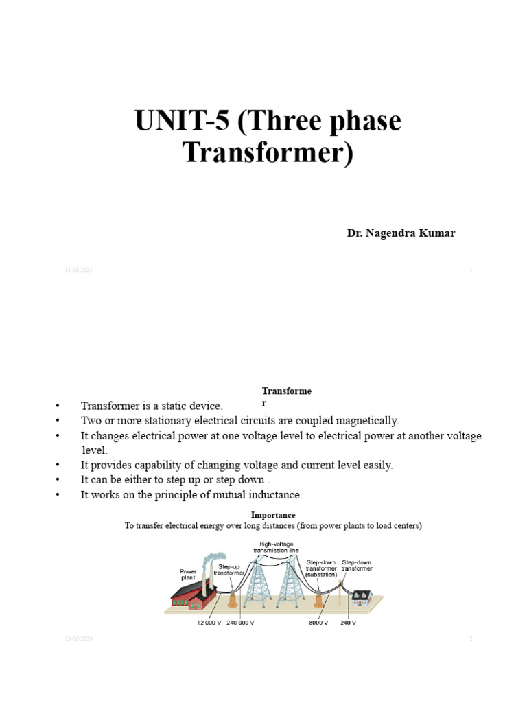 Unit 5 | PDF | Transformer | Science & Mathematics