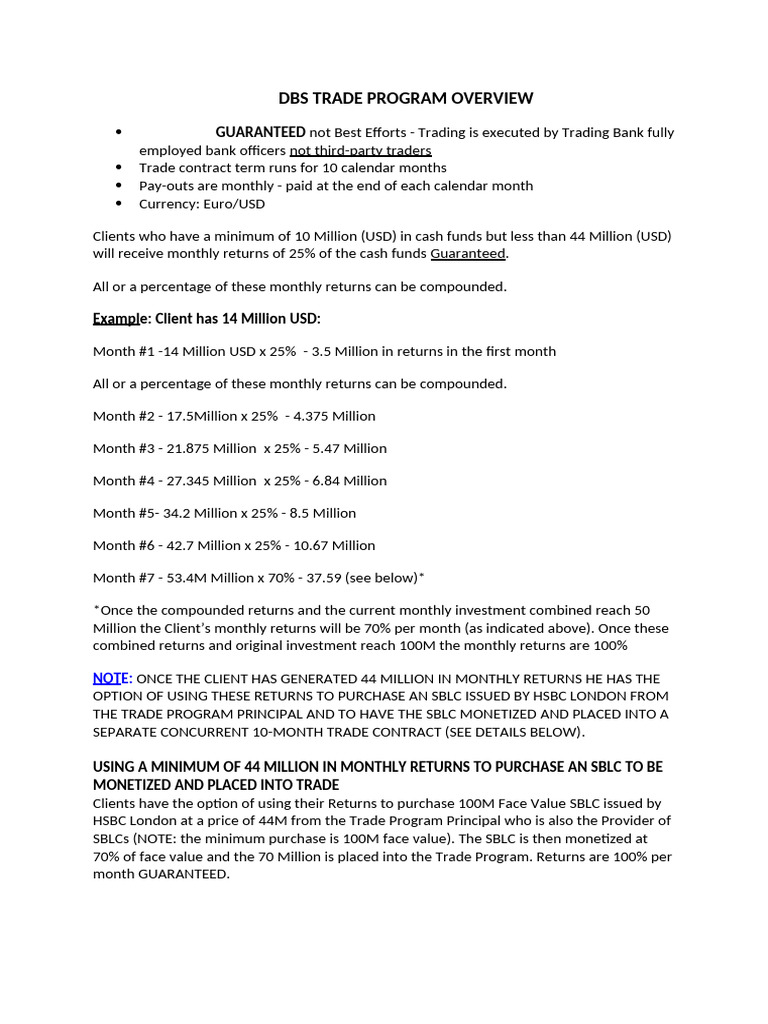 Trade Program Overview 10m Dbs Pdf
