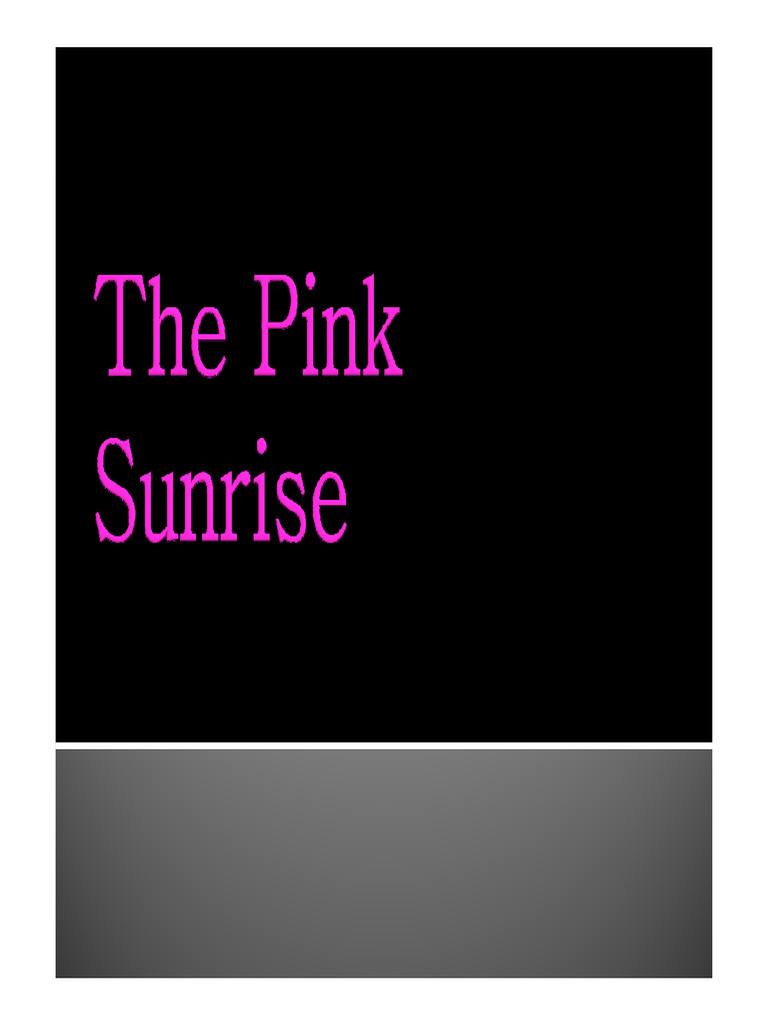 The Pink Sunrise | PDF