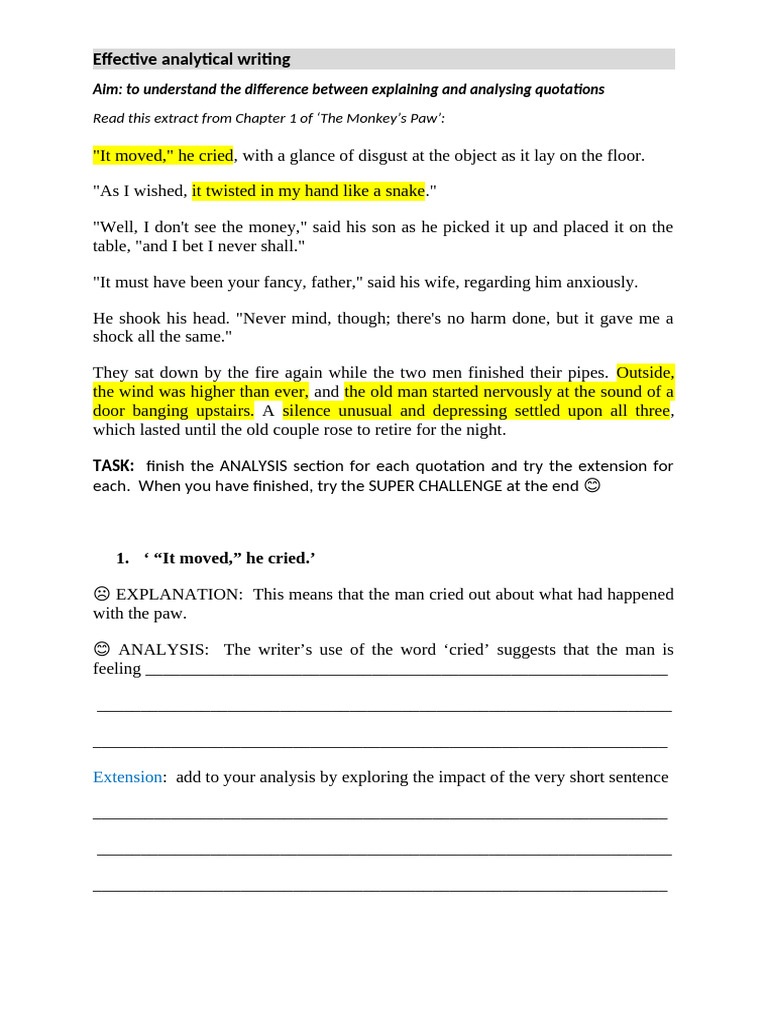 Difference Between Explanation and Analysis | PDF