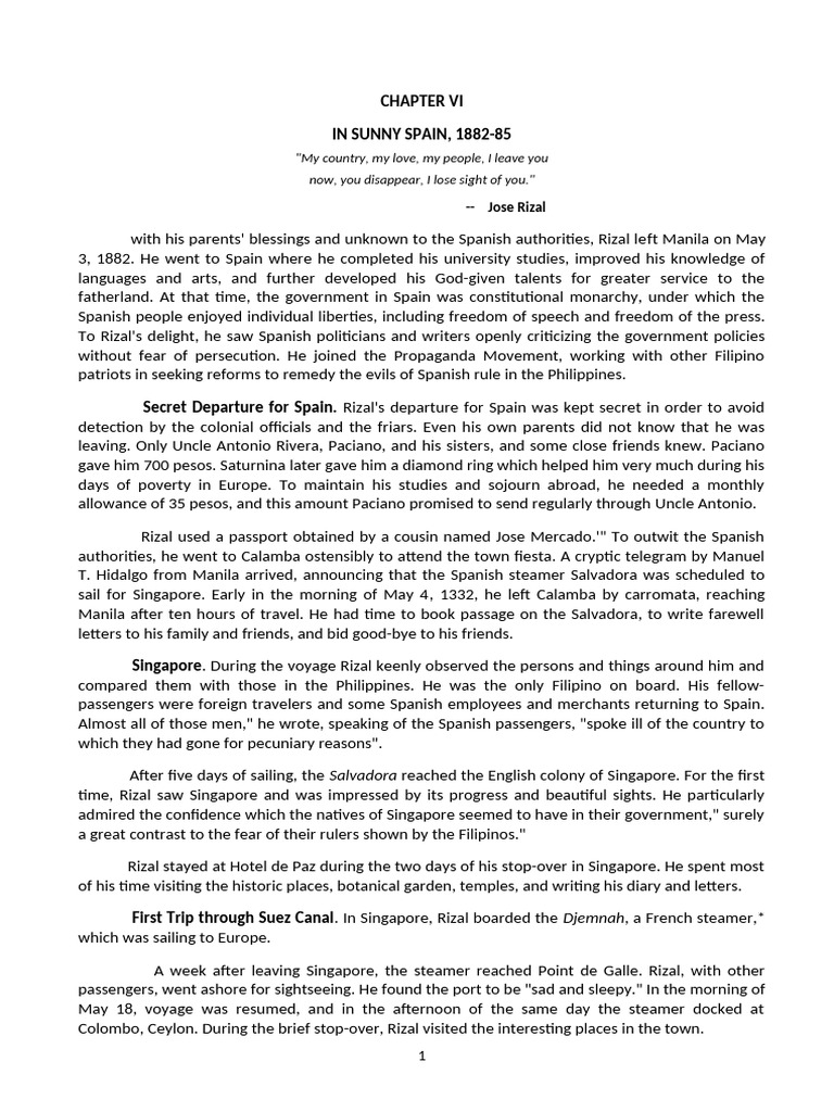 CHAPTER VI JoseRizal-WPS Office | PDF | Freemasonry | History