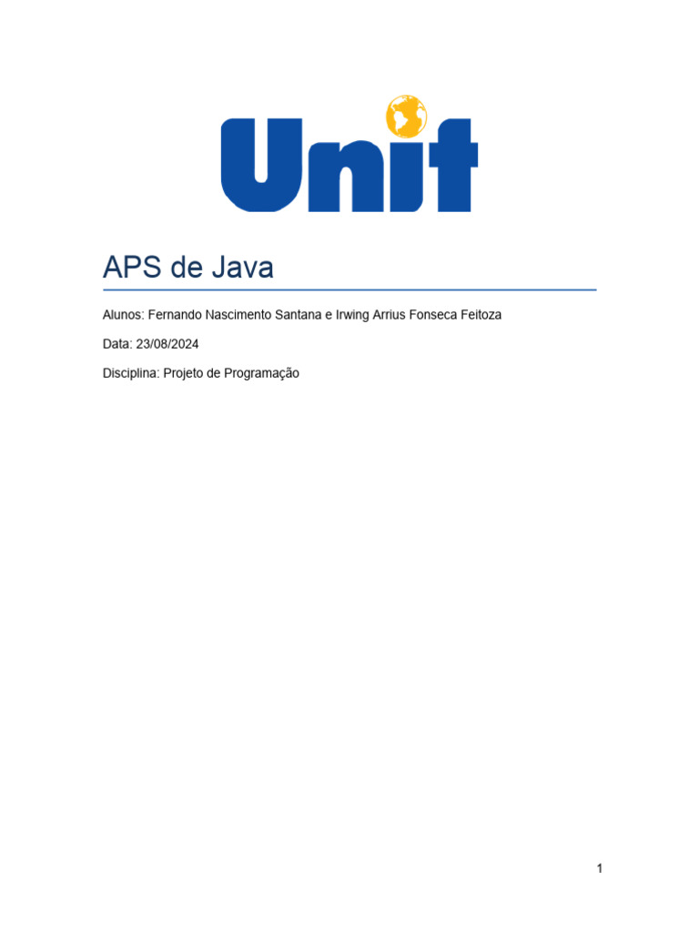 APS Java Fernando Santana Irwing Arrius | PDF