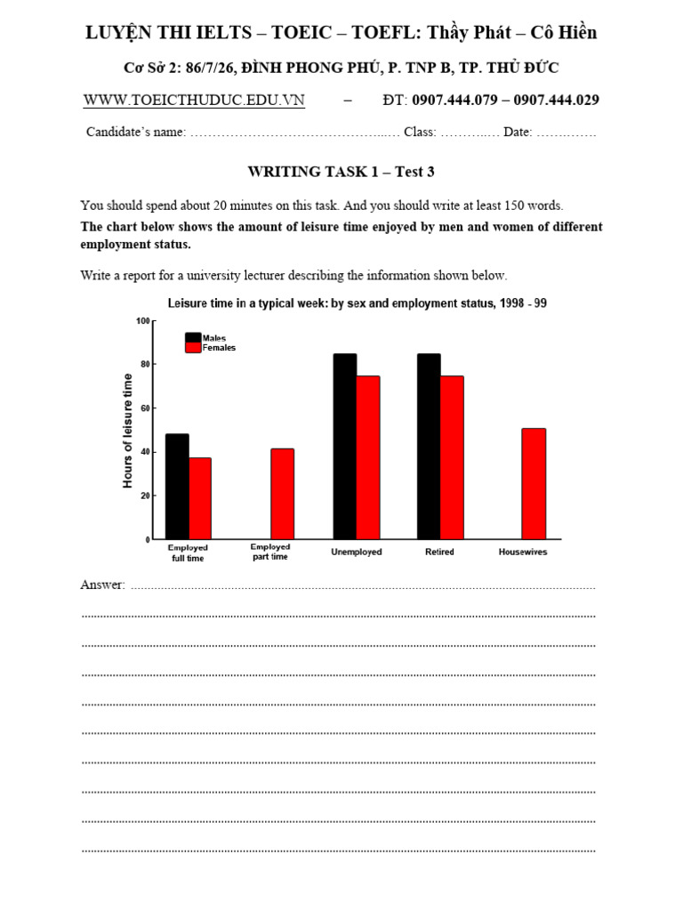 Task 1 - Bar chart - Test 3 | PDF