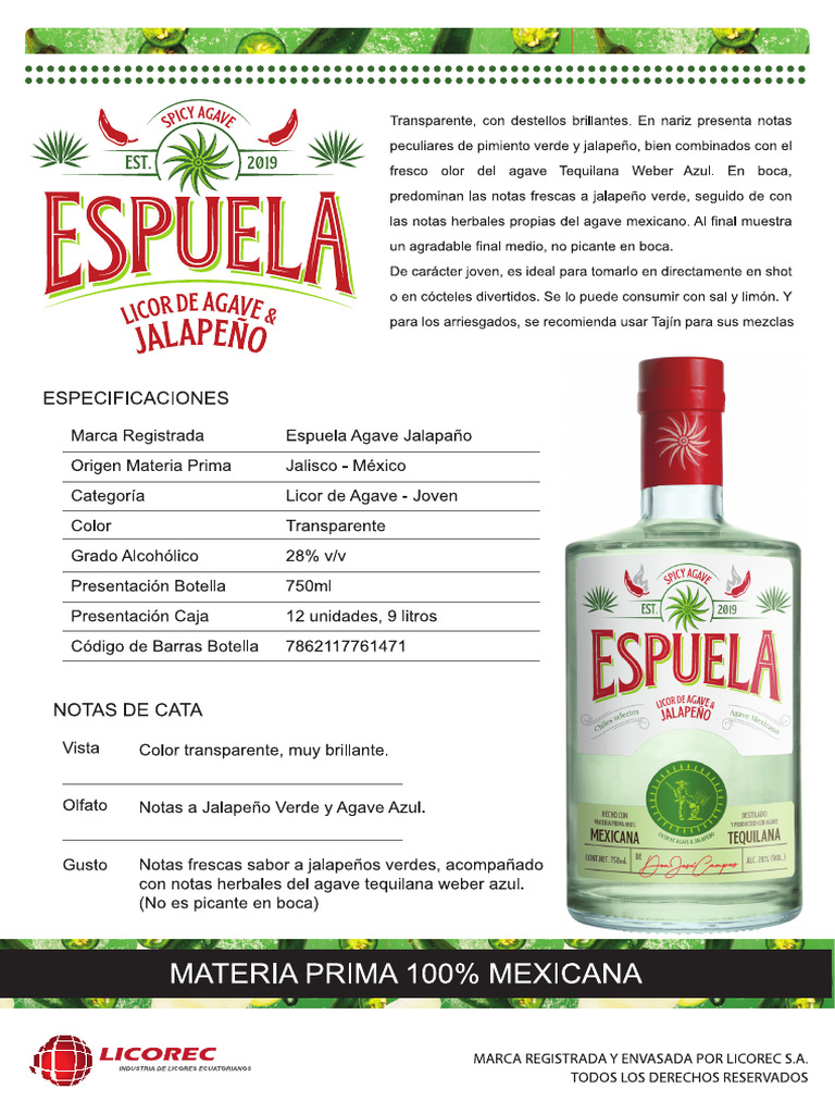 Ficha-Tecnica-Ayudaventa-Espuela-Agave-Jalapeño | PDF