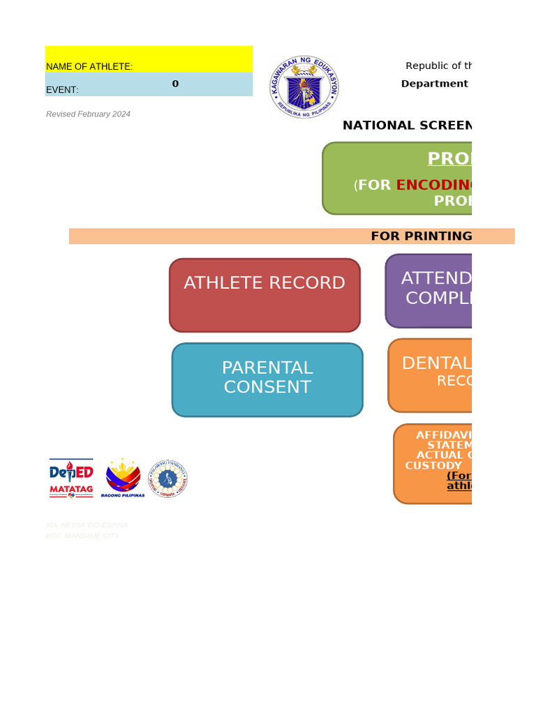athletes form | PDF