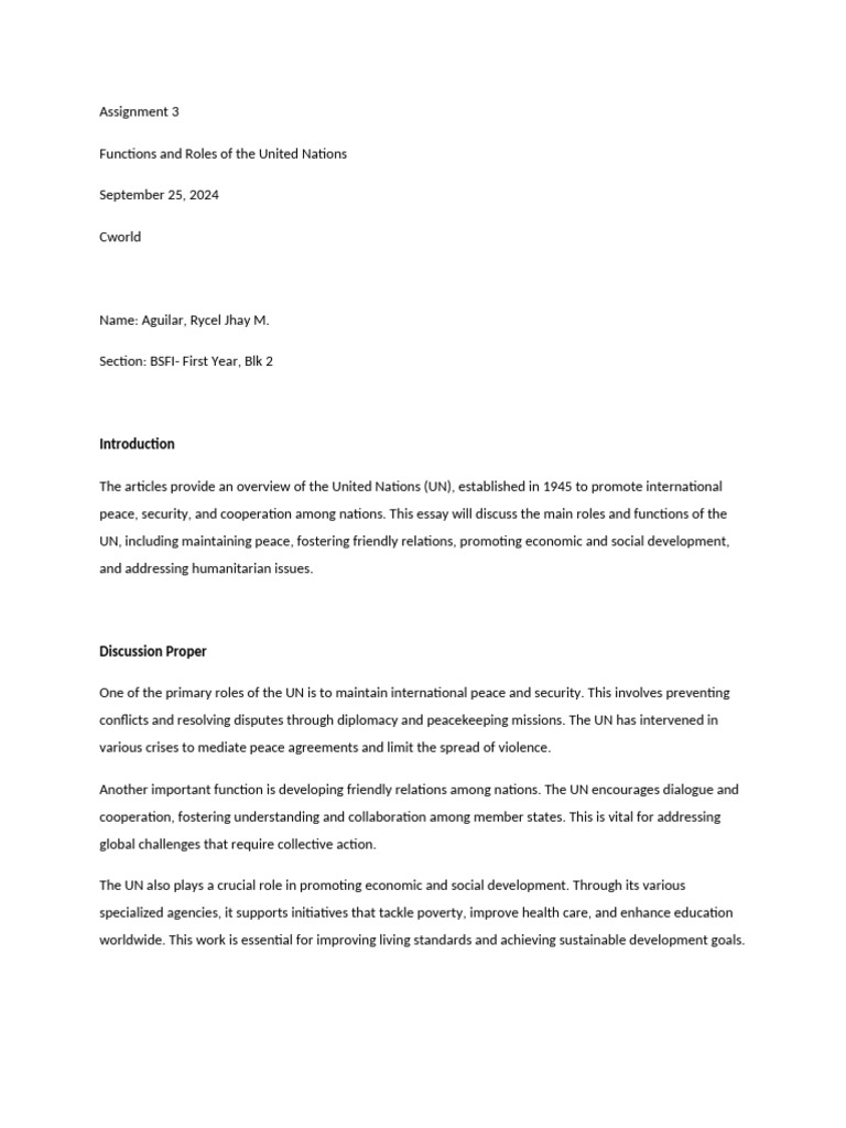 Assignment 3-CWORLD RYCEL | PDF | Politics