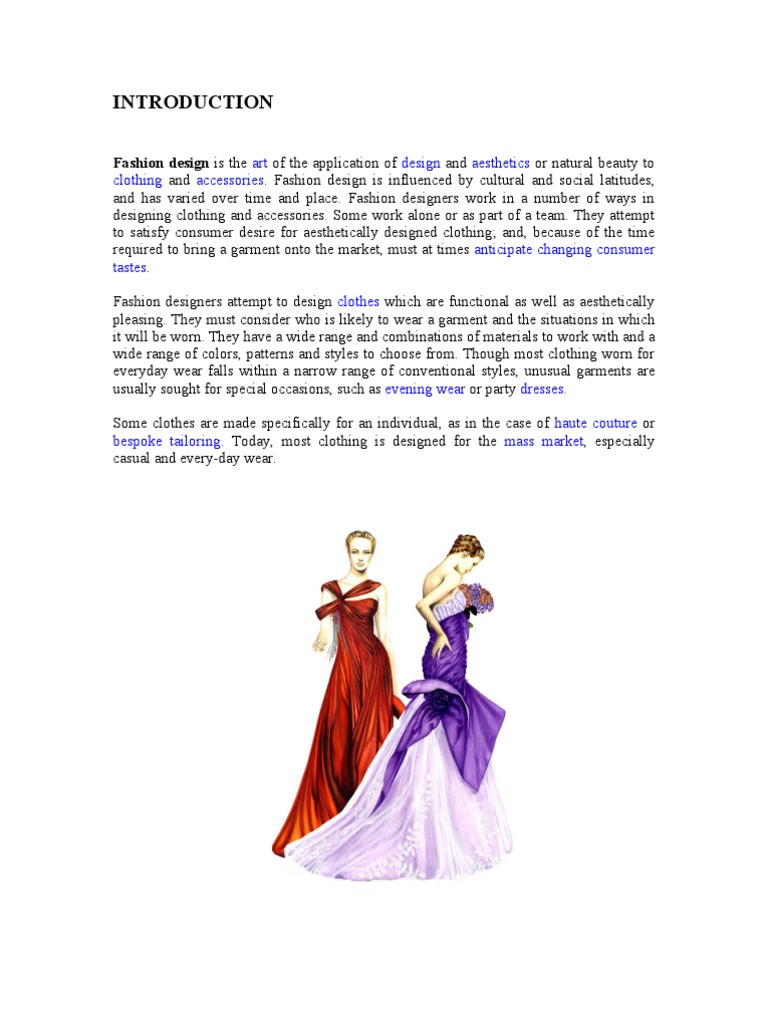 Fashion Design Is The: Art Design Aesthetics Clothing Accessories | PDF ...