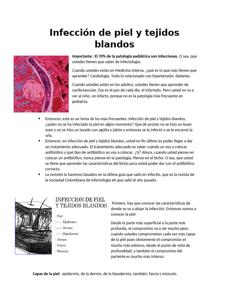 Infección de Piel y Tejidos Blandos | PDF