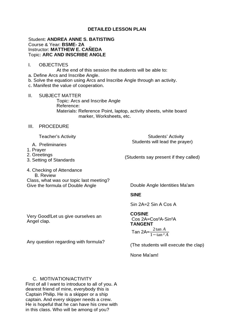 Detailed Lesson Plan Final 2 | PDF