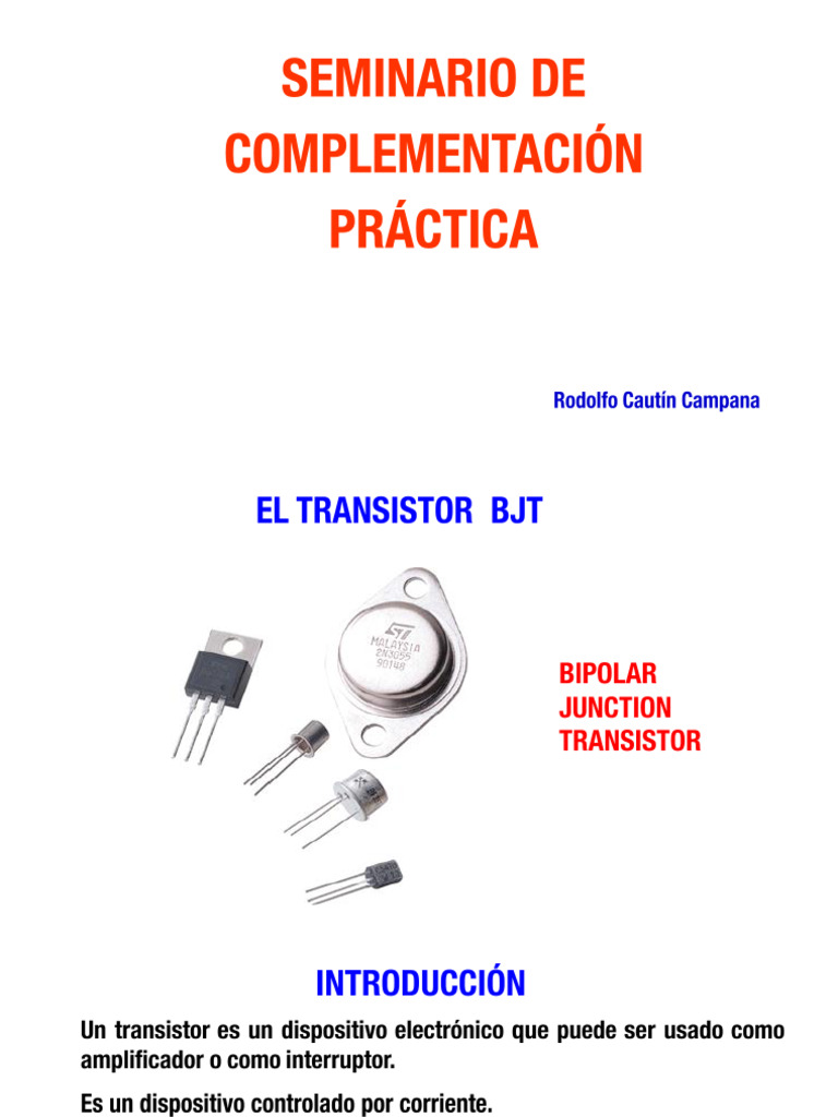 Unidad 5 Transistor BJT | PDF