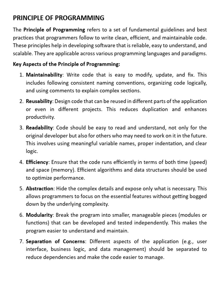 Principle Of Programming Pdf