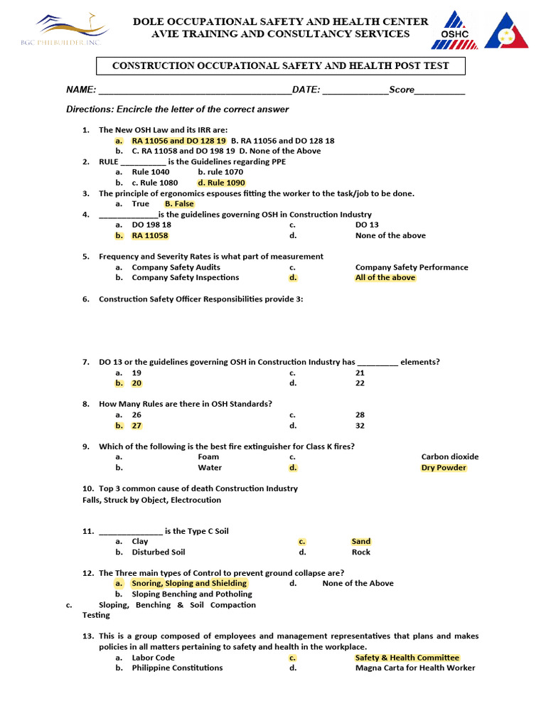 Cosh So 2 Cosh Exam | PDF