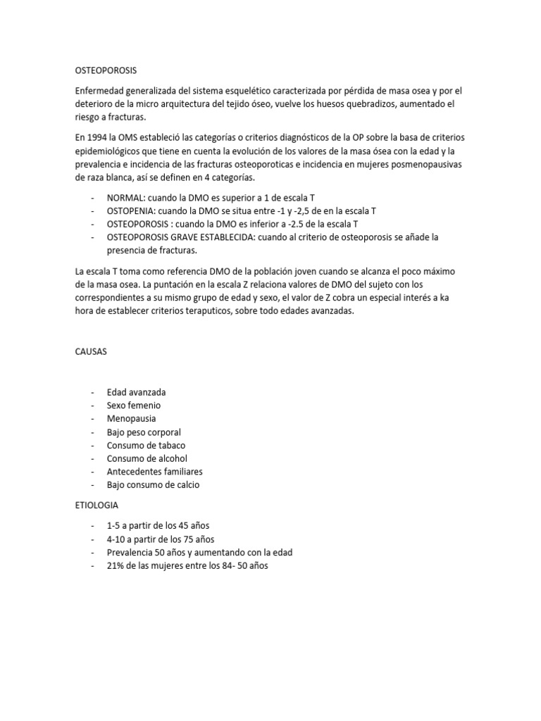 OSTEOPOROSIS Reuma y Caso | PDF | Osteoporosis | Hueso