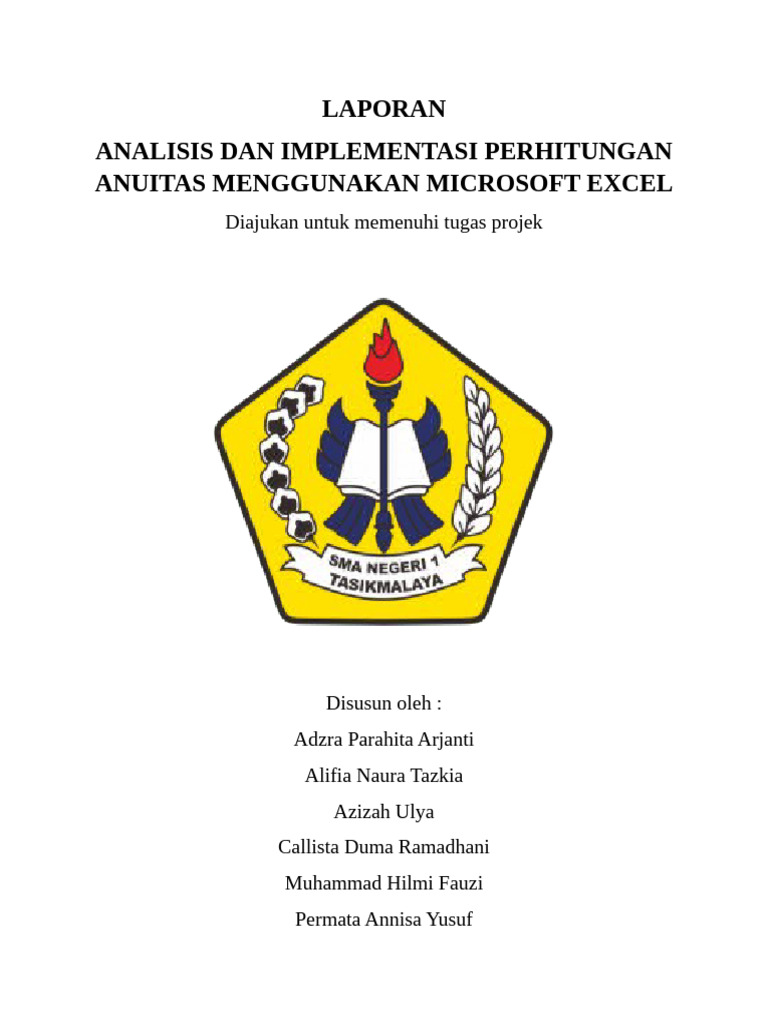 Laporan Project Anuitas Excel Kelompok 1 MTW | PDF