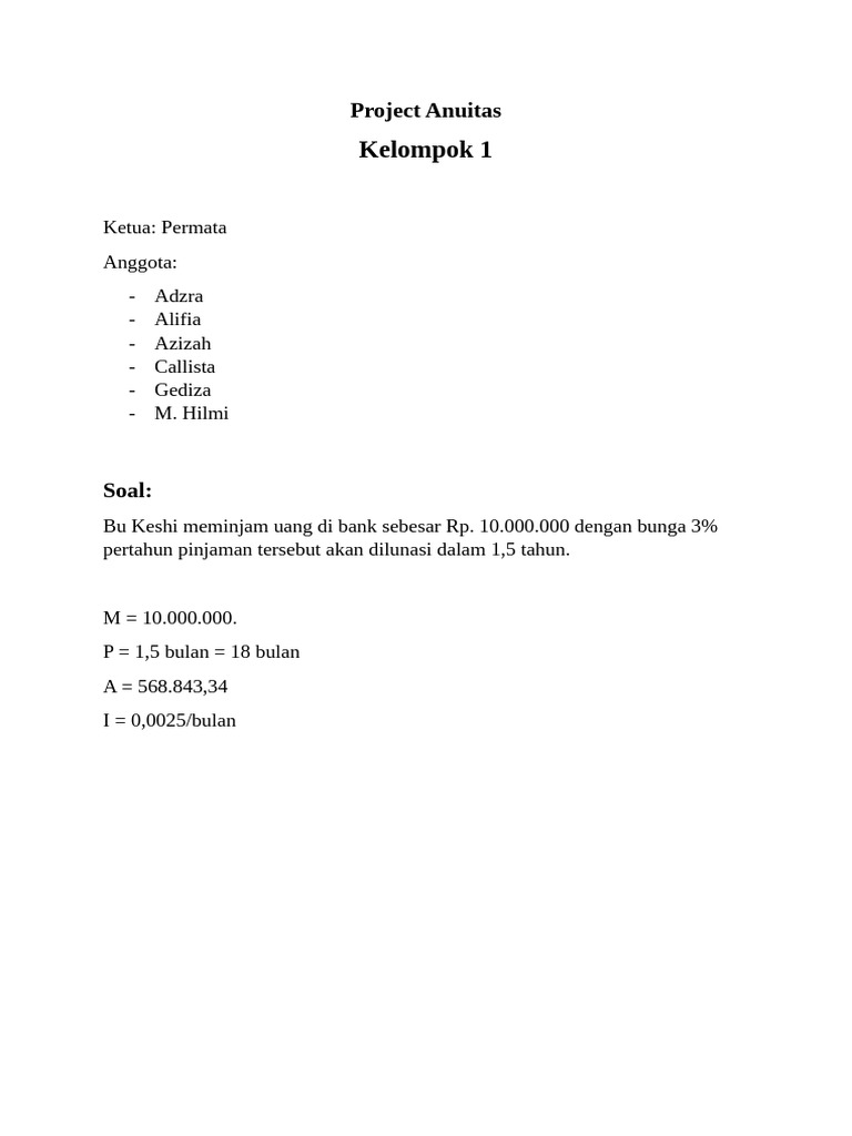 Bank Loan Amortization Table | PDF
