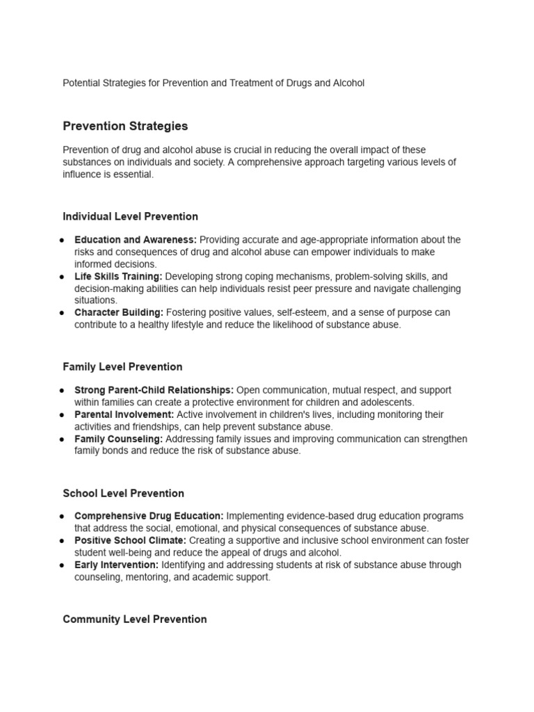 Potential Strategies For Prevention and Treatment... | PDF