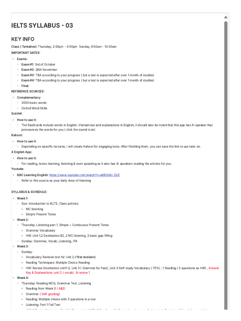 Tentative Syllabus | PDF