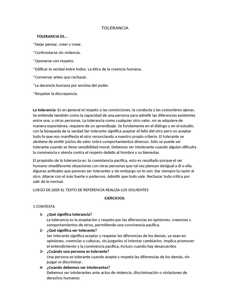 Tolerancia | PDF