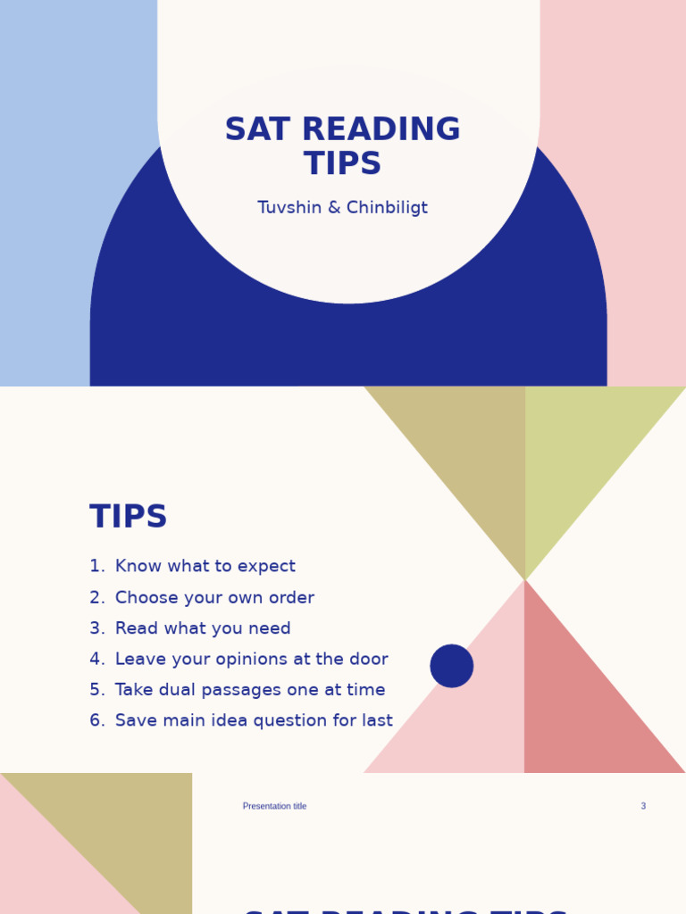 SAT Reading Tips | PDF
