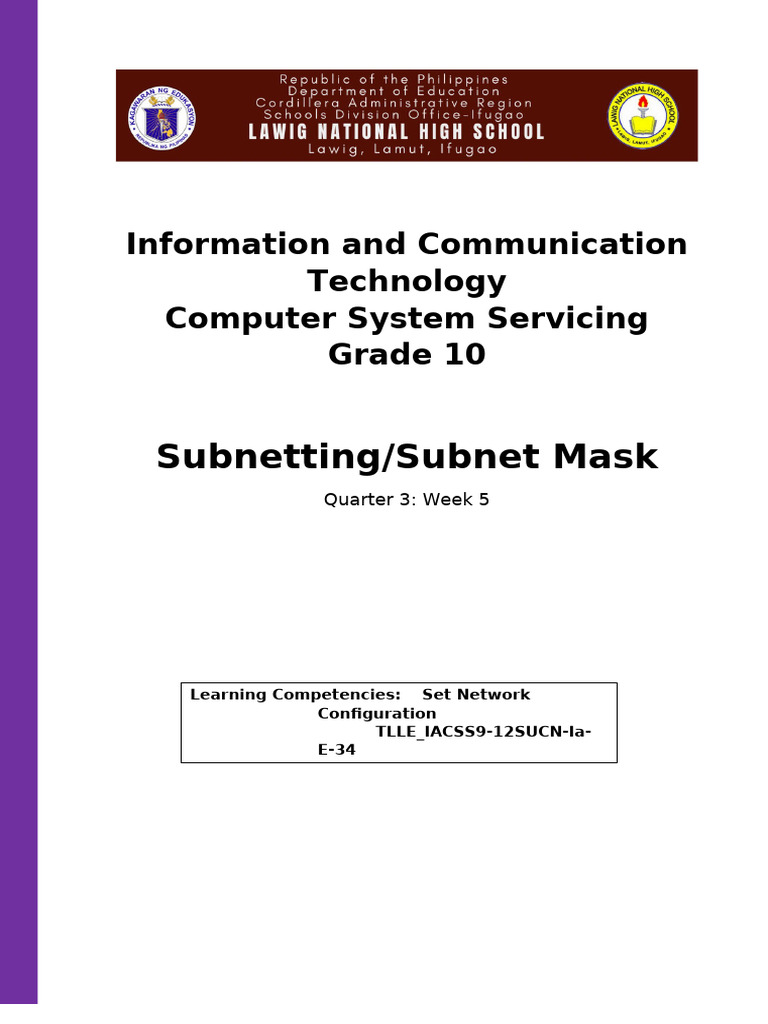 ICT Module Cover g10 Week 5 | PDF