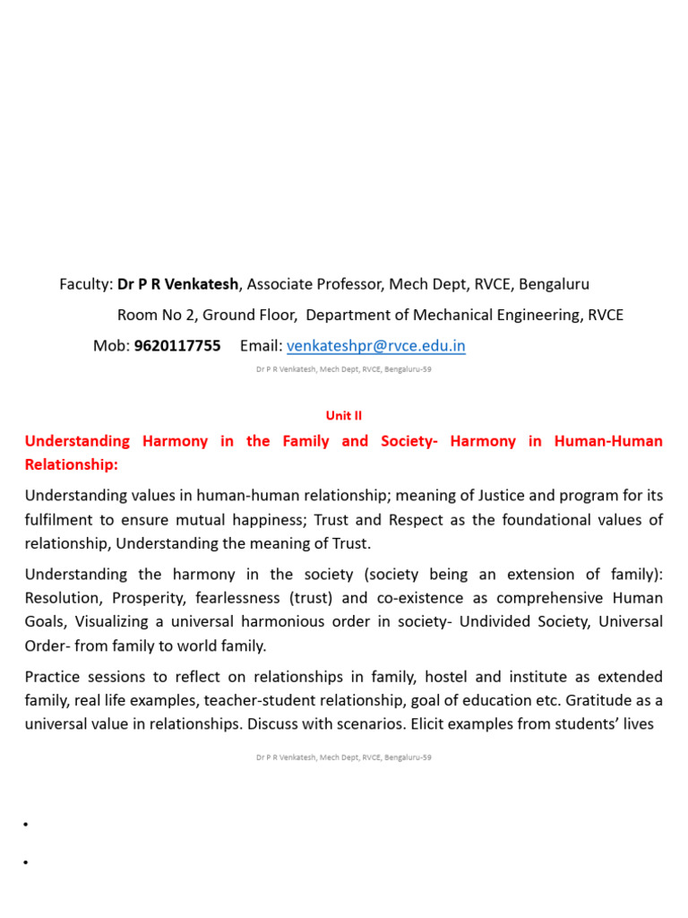 UHV Unit II | PDF | Love | Feeling