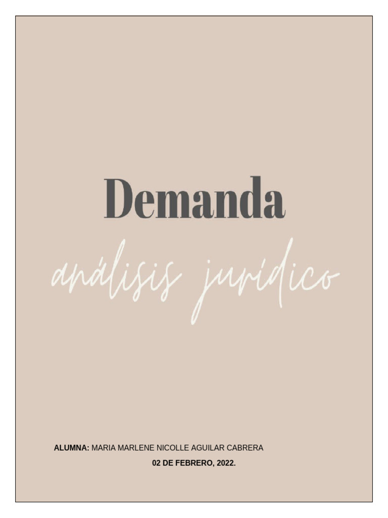 Análisis Jurídico de La Demanda Presentada Ante La Corte Interamericana ...