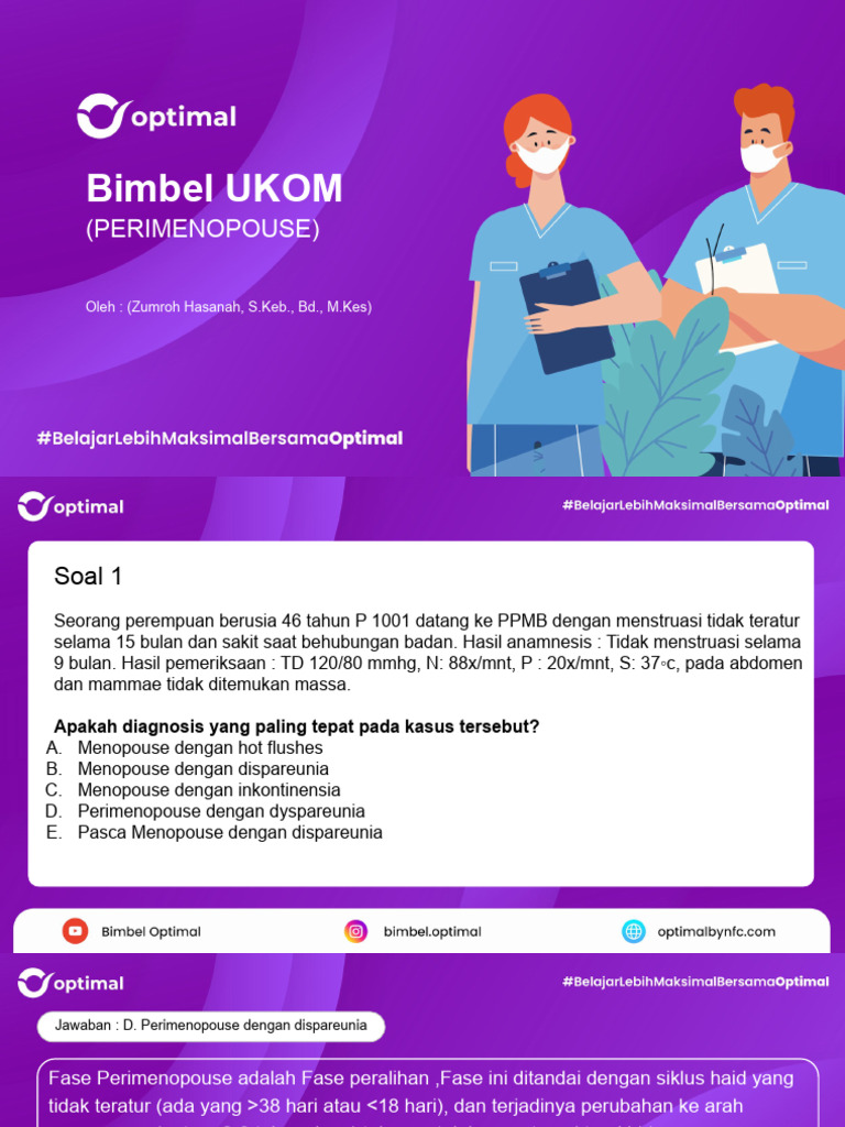 UKOM Profesi Bidan 240123-Perimenopouse Zumroh | PDF
