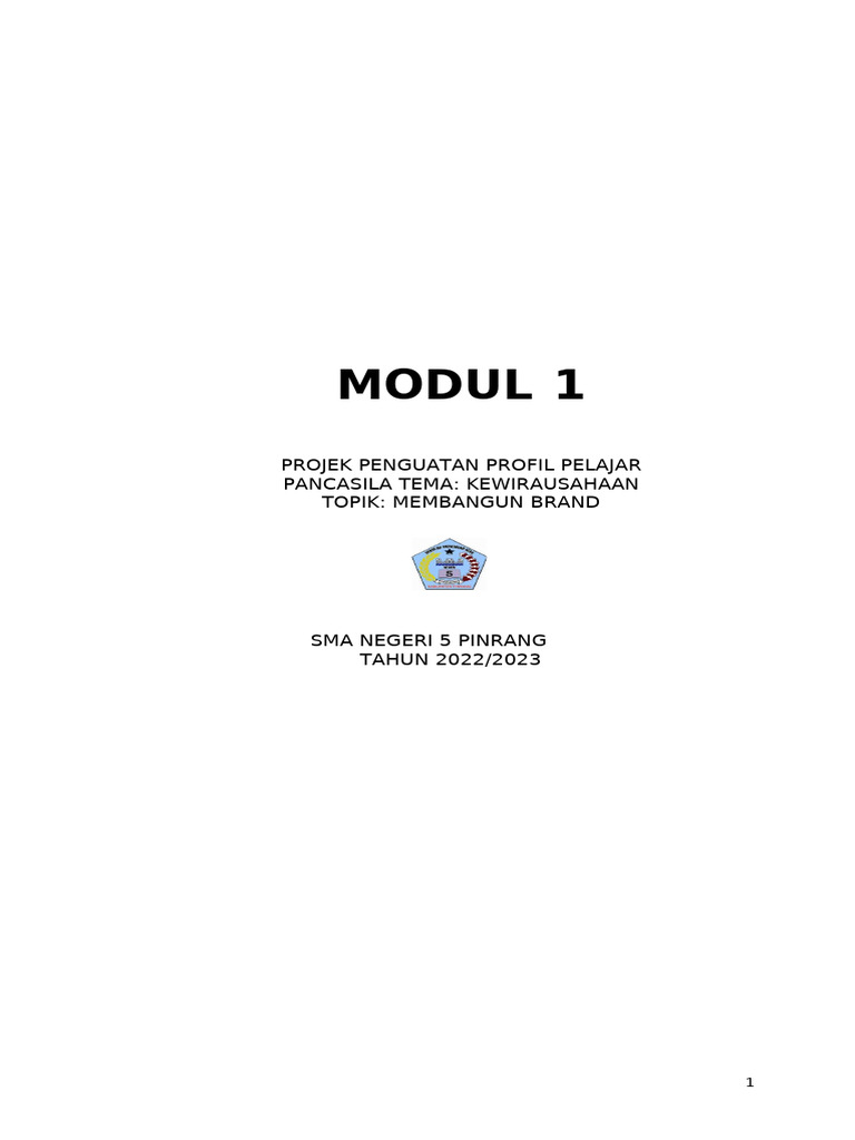 Contoh Modul Proyek | PDF