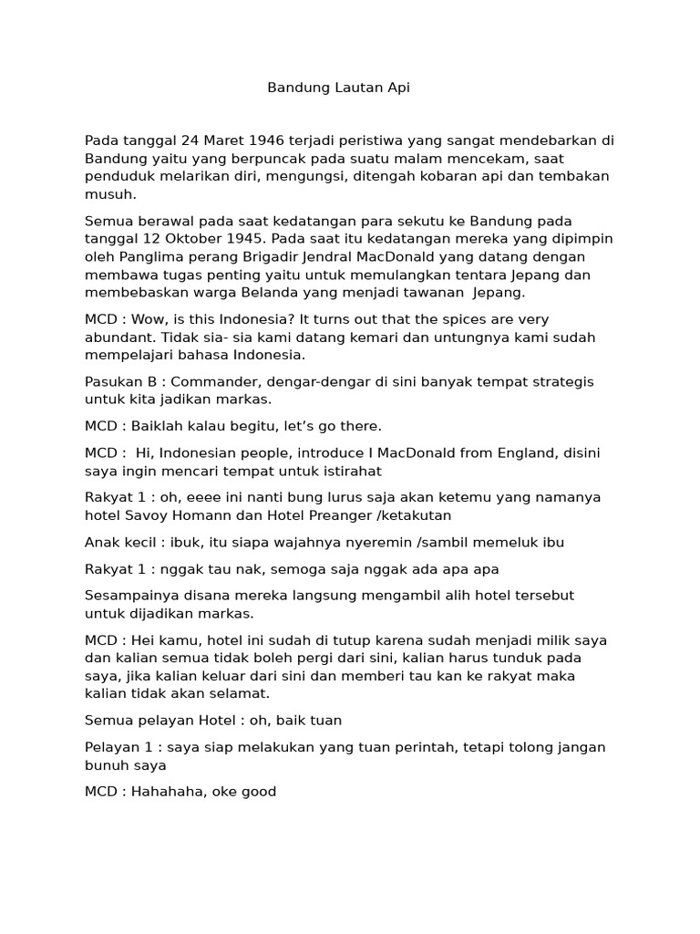 Bandung Lautan API | PDF