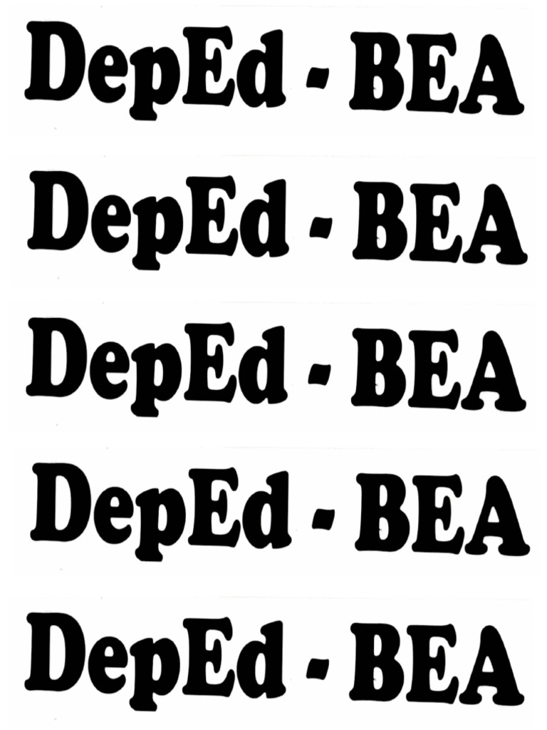 Deped Bea Sticker | PDF