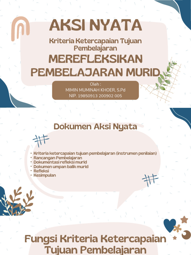 Aksi Nyata Kriteria Mimin | PDF