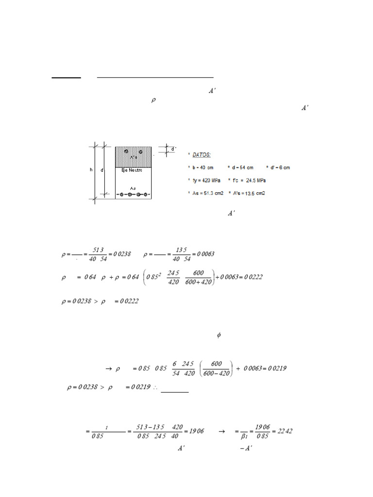 Ejemplos Vigas Doblemente Reforzadas | PDF