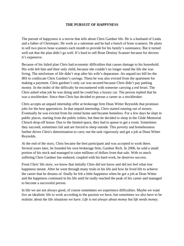 THE PURSUIT OF HAPPYNESS | PDF