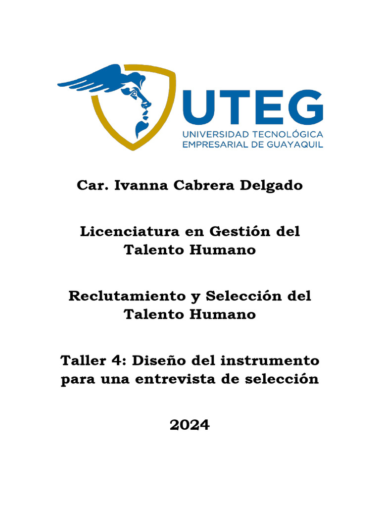 Car. Ivanna Cabrera Delgado - Reclutamiento y Selección Del Talento ...