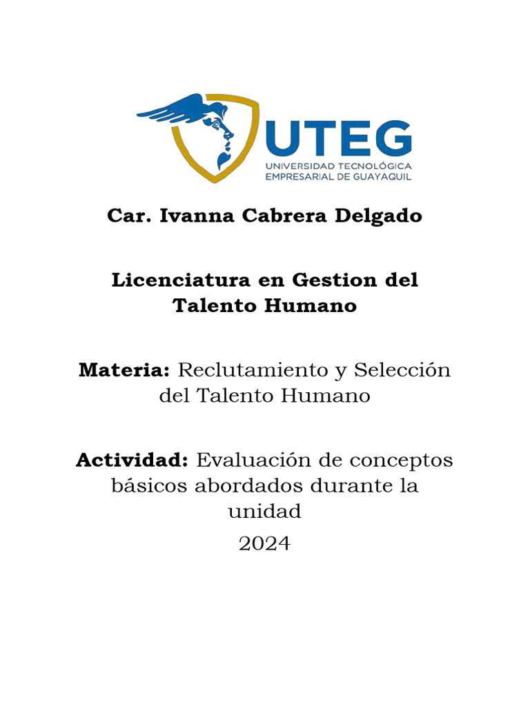 Car. Ivanna Cabrera Delgado - Reclutamiento y Selección Del Talento ...