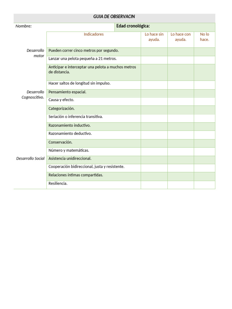 GUION DE OBSERVACION | PDF GUION DE OBSERVACION | PDF