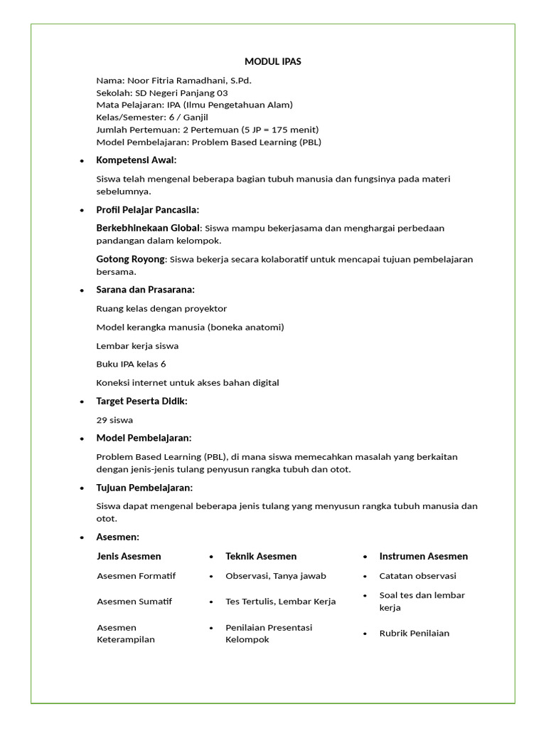 MODUL IPAS TOPIK 1b | PDF