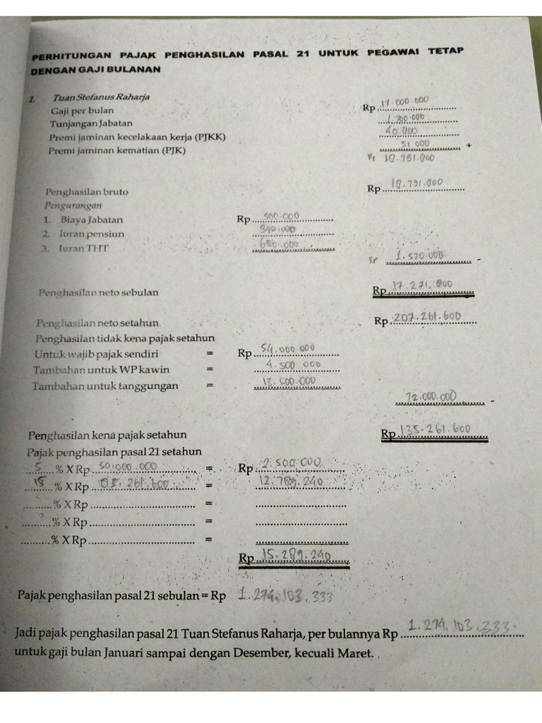latihan Prak.Perpajakkan | PDF
