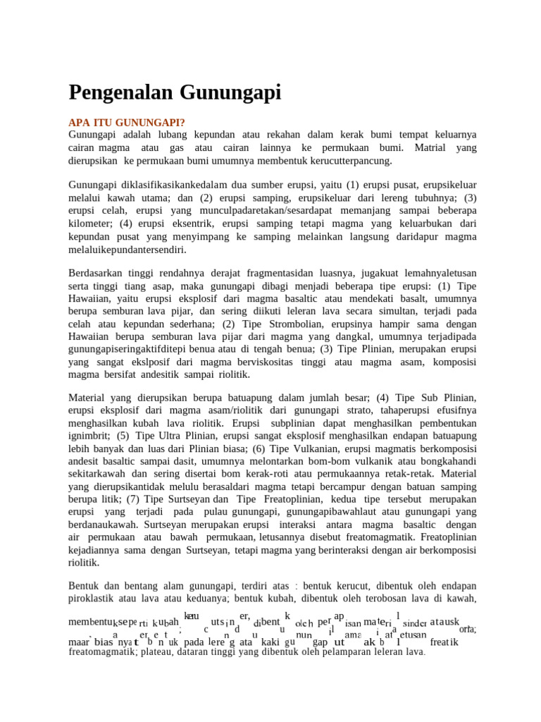Pengenalan_Gunung_Api | PDF