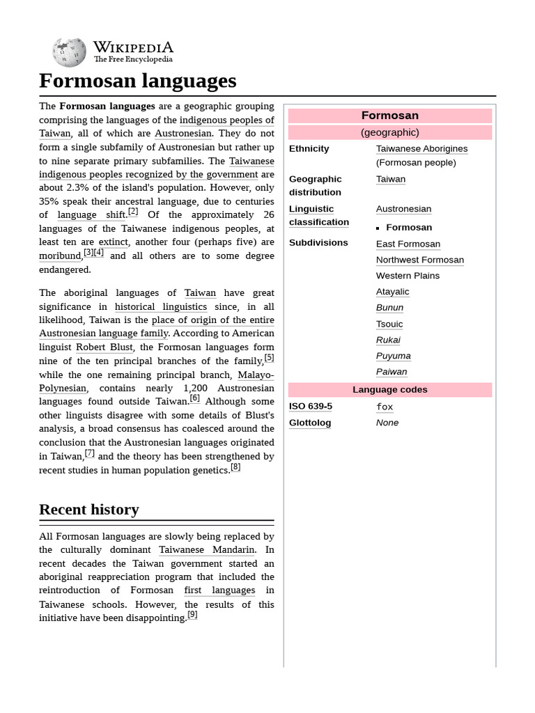 Formosan_languages | PDF