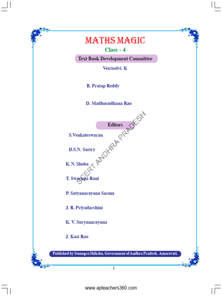 4TH CLASS MATHS SEM-1 - Watermark | PDF